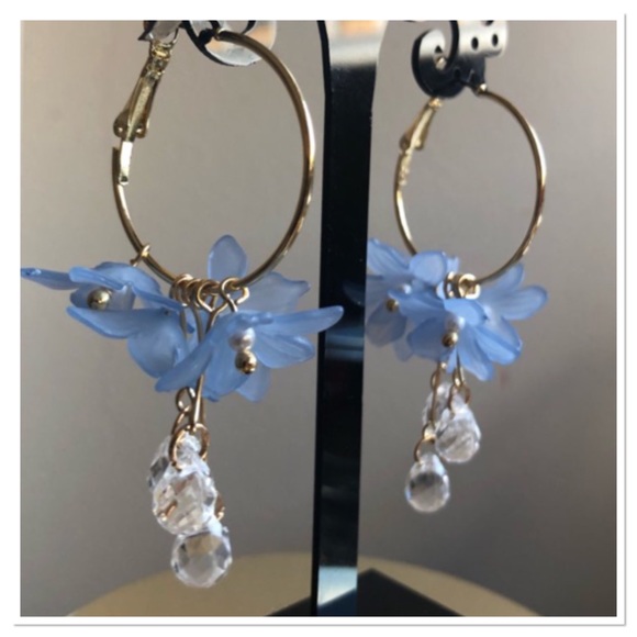 Jewelry | Floral Hoop Earrings | Poshmark